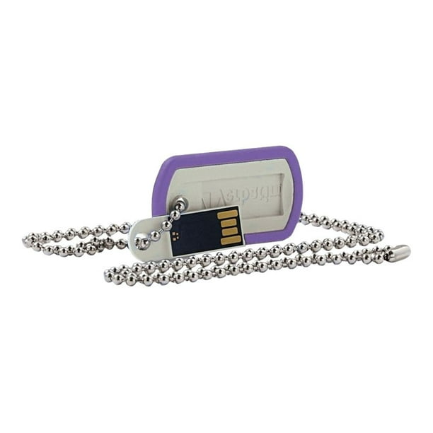 Verbatim Dog Tag - USB flash drive - 16 GB - USB 2.0 - violet - Walmart ...