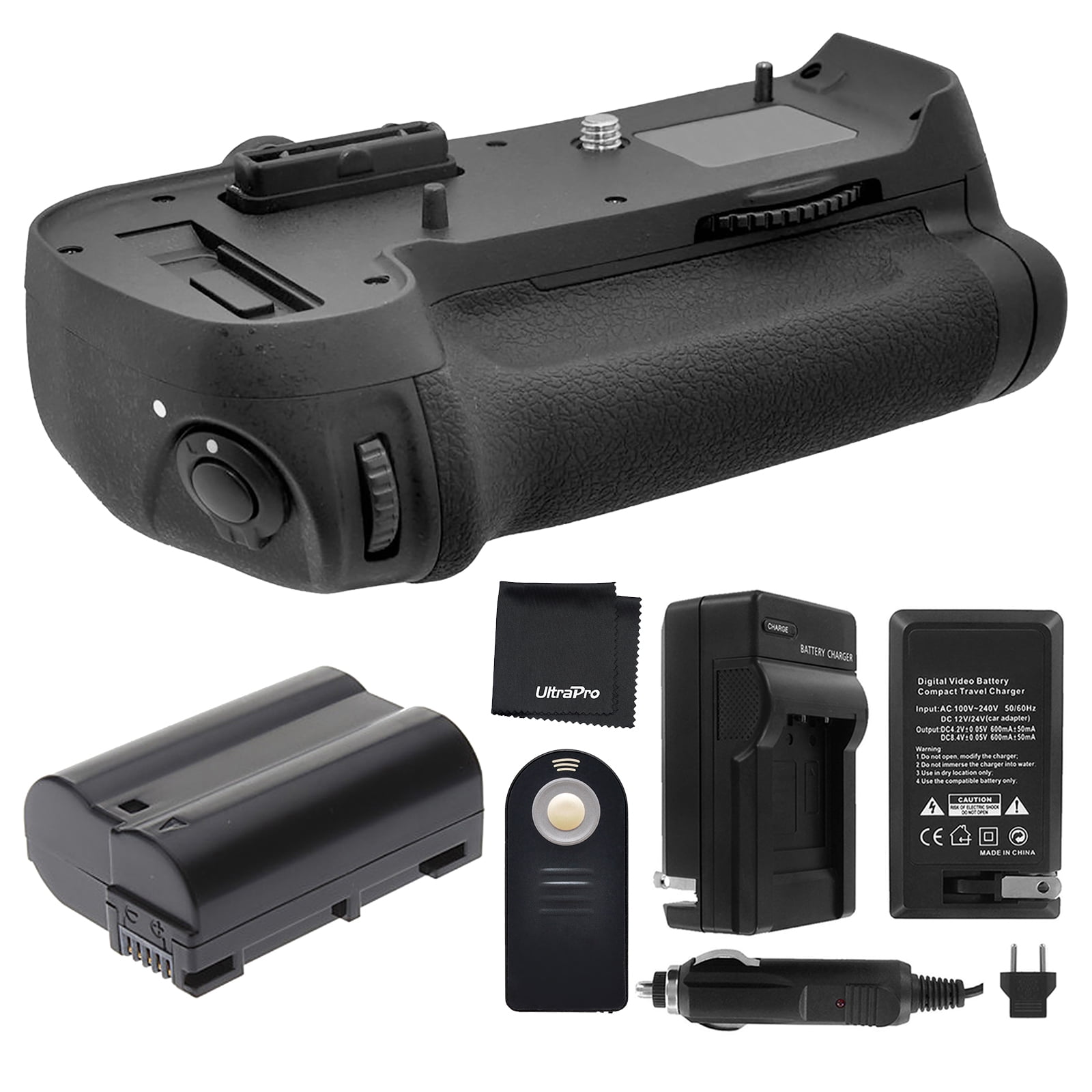 Battery Grip Bundle F/ Nikon D800, D810: Includes MB-D12 Replacement ...