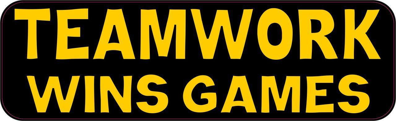 10inx3 in Teamwork Wins Games Business Sign Decal Sticker Signs Decals ...
