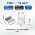 Uxcell LED Strip Clips, 50pcs Stainless Steel Mounting Brackets for ...