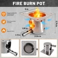 Fire Burn Pot, Hot Rod Ignitor, Upgraded 2.0 RPM Auger Motor,Induction ...