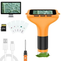 QUNSE 100X - 400X Digital Microscope for Kids, 2.0" IPS Display ...