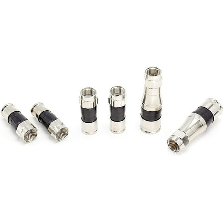 Coaxial Cable Compression Fitting - Connector Multipack for RG59, RG6 ...