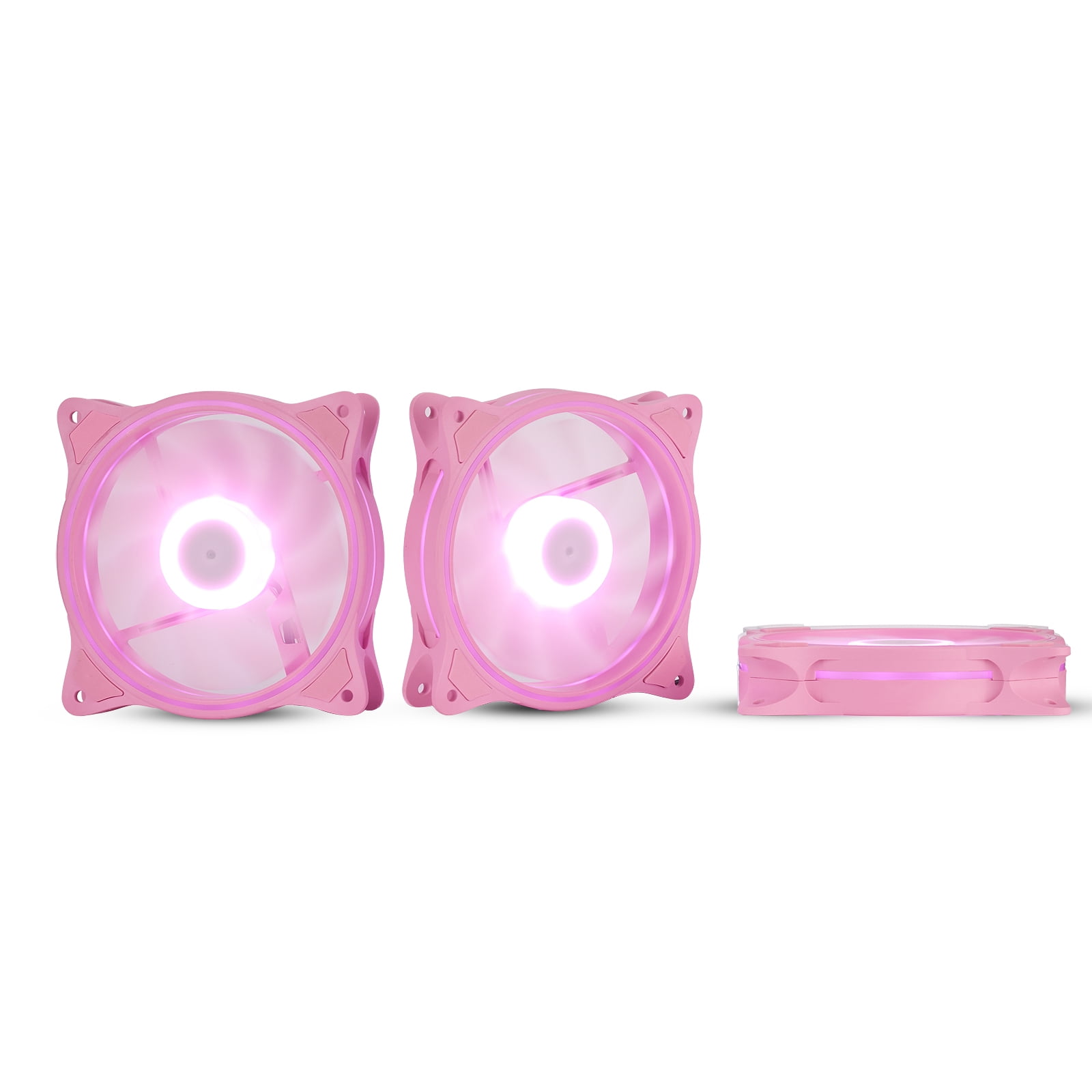 120mm Computer PC Cooling Fan Pink LED Game Case Cooler Fan Quiet 12V ...