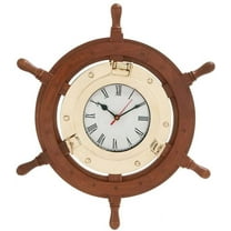 Nagina International Nautical Time Tide Clock On Premium Wooden Base ...
