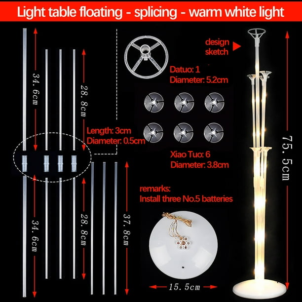 Table Floating Support Rod Balloons Table Floating Bracket Wedding ...