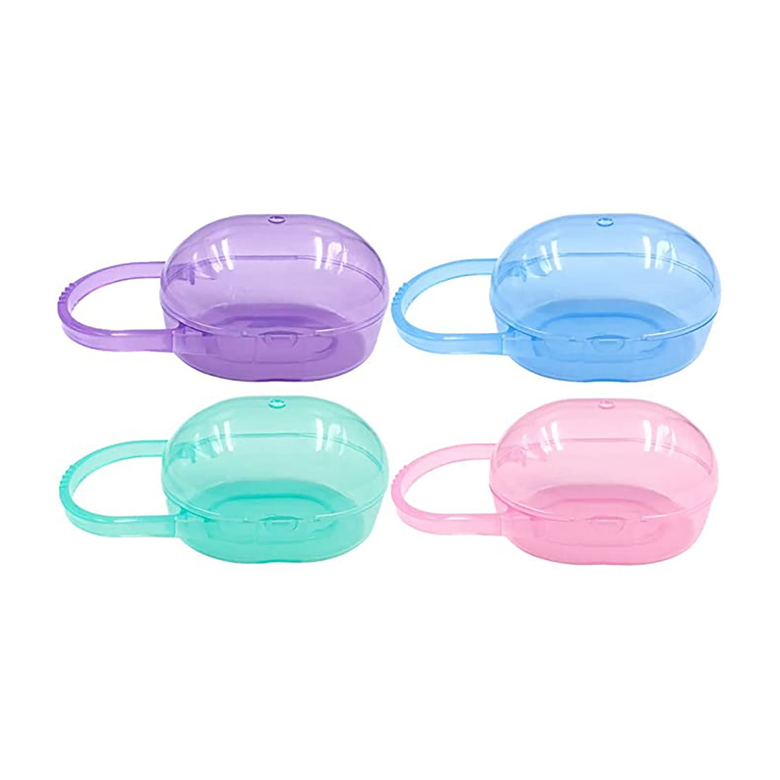 Yangzheee 4 Pcs Baby Pacifier Pacifier Pacifier Storage Portable Pacifier Storage Container With Non- Handle For Home Travel Pull Down Closet Storage