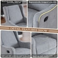Dinosisco Swivel Glider Overstuffed Reclining Chair for Baby Nursery ...
