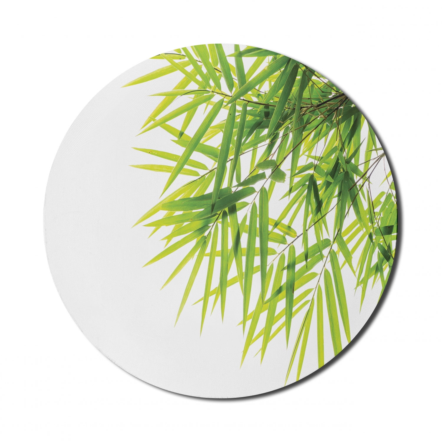 Bamboo Print Mouse Pad for Computers, Bamboo Leaf Illustration for ...