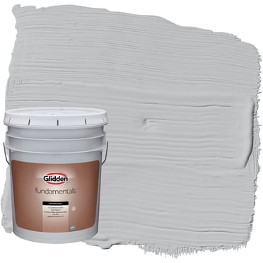 Glidden Fundamentals Exterior Paint Whirlwind / Gray, Satin, 5 Gallons ...