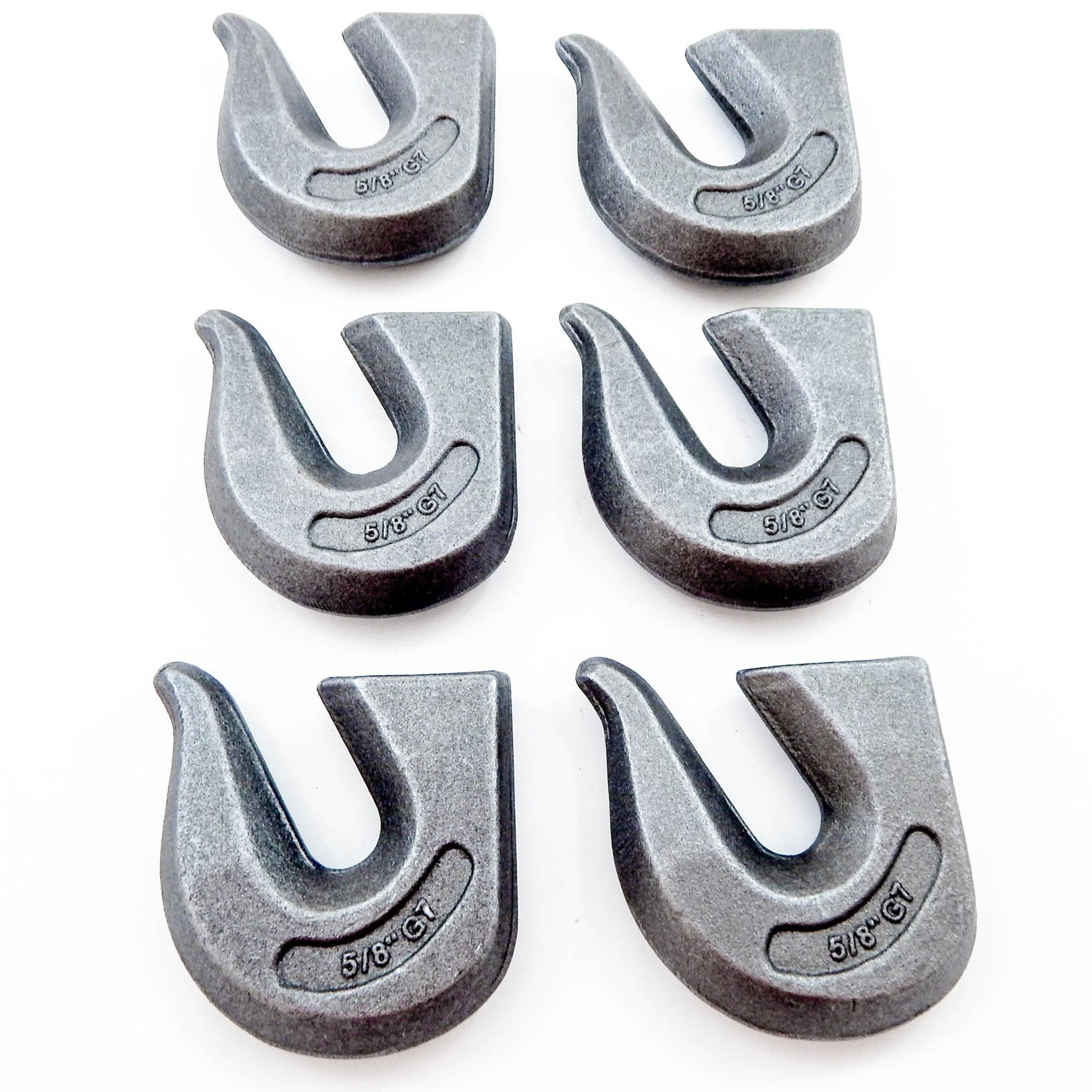 Red Hound Auto Qty 6 Weld-on Forged Grab Hook 5/8 inches G7 Chain ...