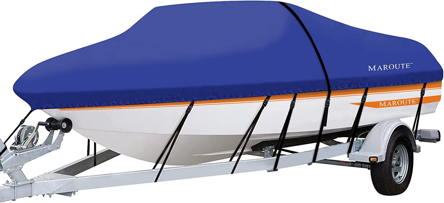 Juiluna Boat Cover, 600D Waterproof Trailerable Marine Grade Polyster ...