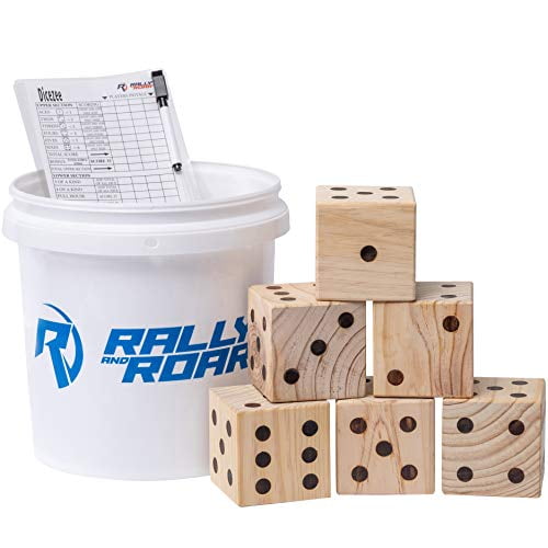 Rally and Roar Giant Dice 3.5? Game Set of 6 Dice WITH Bucket for ...