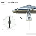 Free Shipping! Outsunny 9ft Patio Umbrella with Tilt, Ruffled Outdoor ...