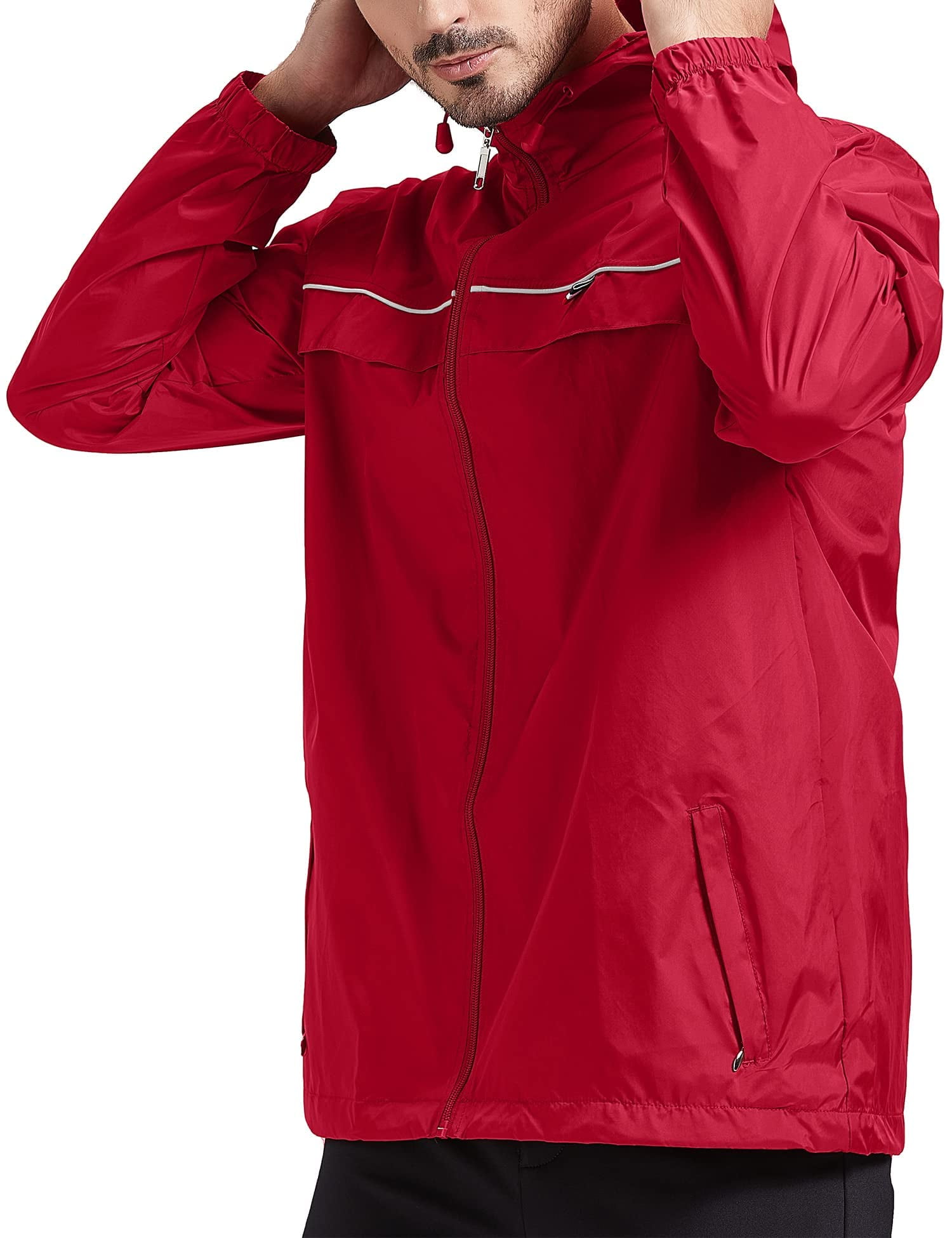 SWISSWELL Mens Rain Jackets Men Waterproof breathable Lightweight ...