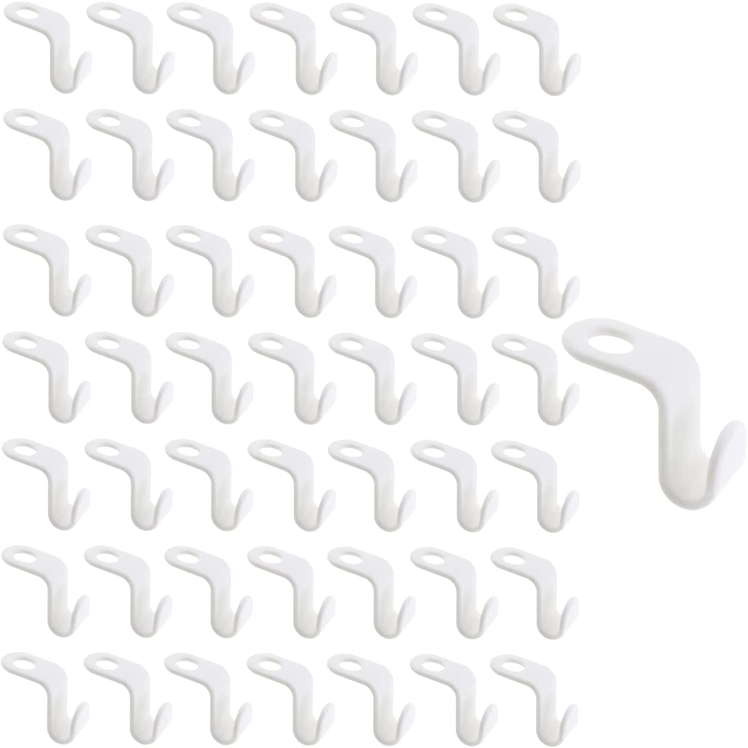 50PCS Plastic S-Hooks Cascading Hangers Space Saving Organizer Clothes ...