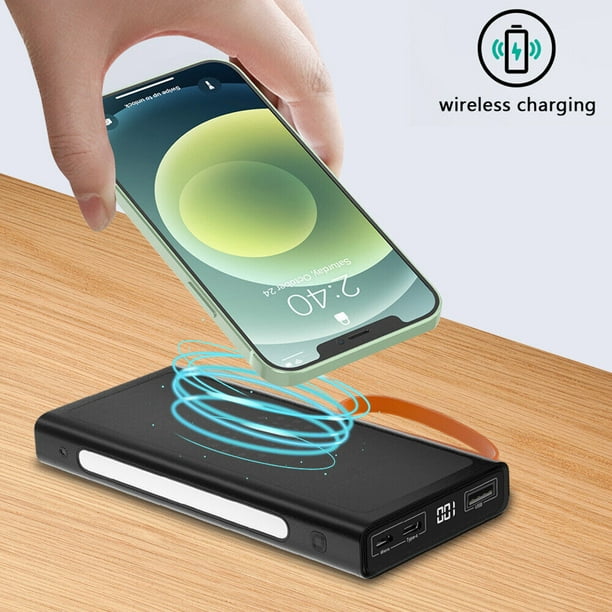 1000000mAh Wireless Power Bank Portable External Battery Backup Fast ...