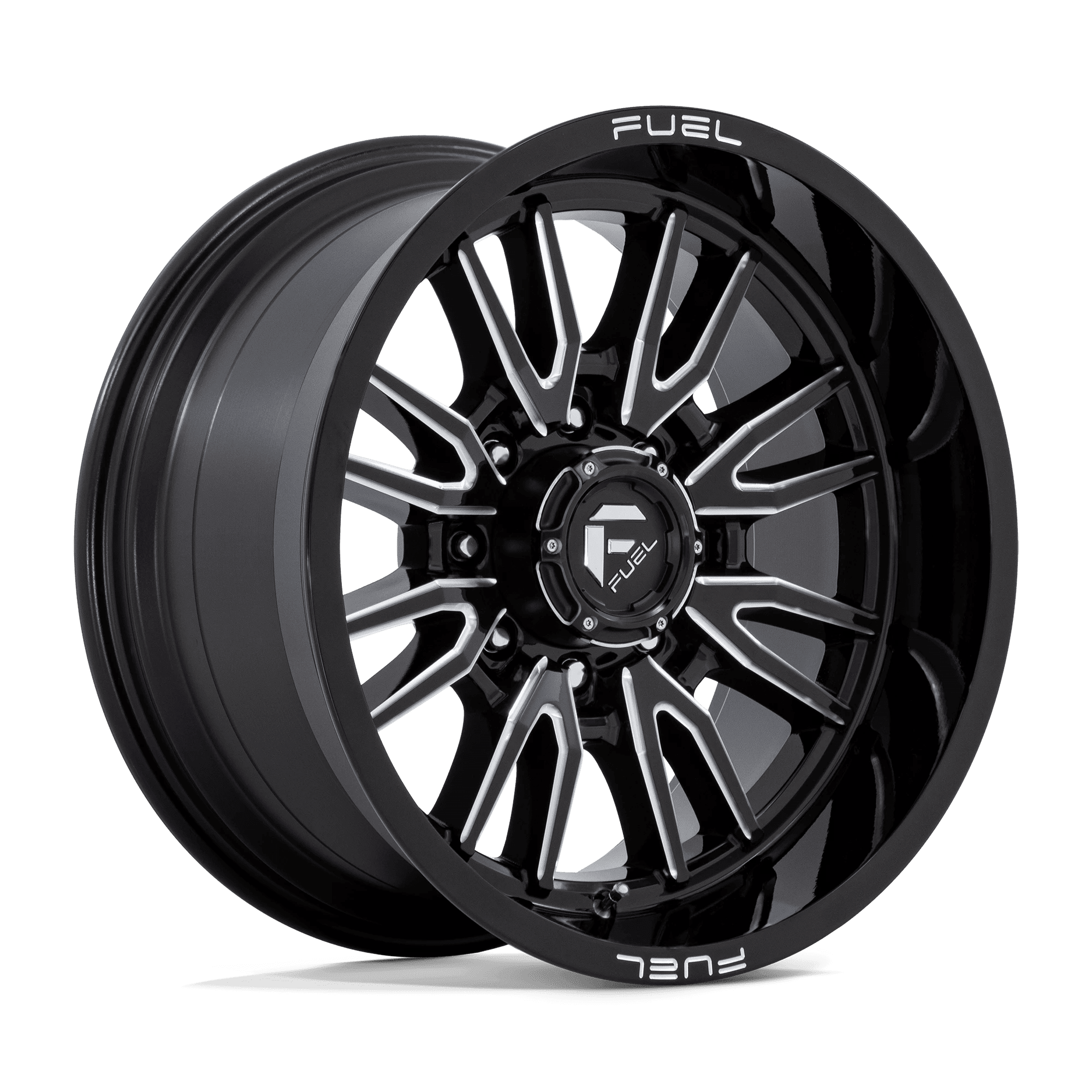 FUEL D761 CLASH 18X9 6X139.7 -12ET 106.1CB GLOSS BLACK MILLED WHEEL ...