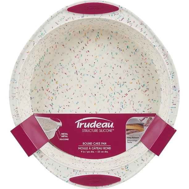 Trudeau Round Cake Pan 9"-White Confetti/Fuchsia - Walmart.ca
