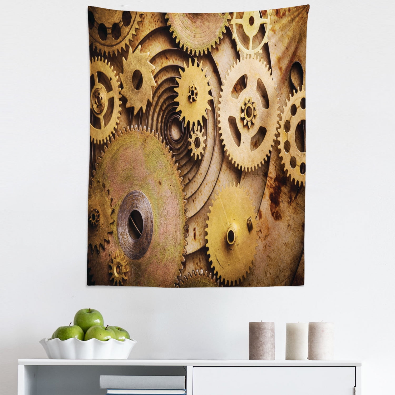 Steampunk Tapestry, Engineering Equipments Illustration of Mechanical ...
