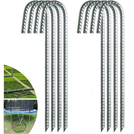 Galvanized Steel Tent Pegs, J-Hook Fixing Pegs, 12 Inch Landscaping ...