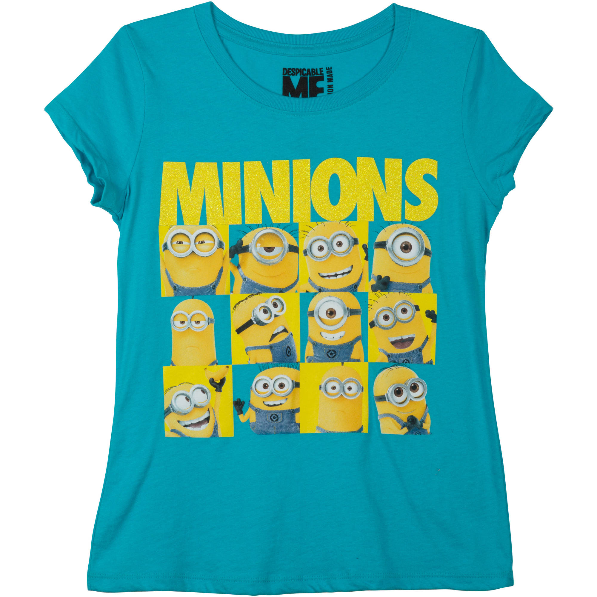 Minions Girls' Minions Grid Graphic Tee - Walmart.com
