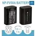 BM Premium 2 Pack of NP-FV50A High Capacity Batteries and Battery Charger for Sony Handycam ...