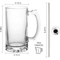 Beer Mugs Set,Glass With Handle 16oz,Large Glasses For Freezer,Water ...