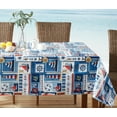 New Bridge Nautical Mile Vinyl Flannel Tablecloth, Waterproof, 52 x 70 ...