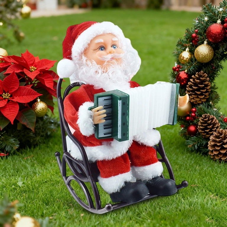 Rotating Santa Toy For Kids Gfilay Electric Santa Claus Toy With ...