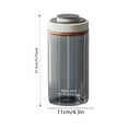 High-Borosilicate Glass Airtight Coffee Bean Container • Push-Button ...