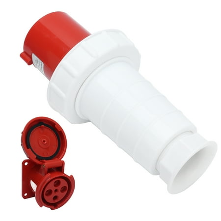 3 Phase Power Connector, 380-415V 63A IP67 Waterproof Industrial Socket ...