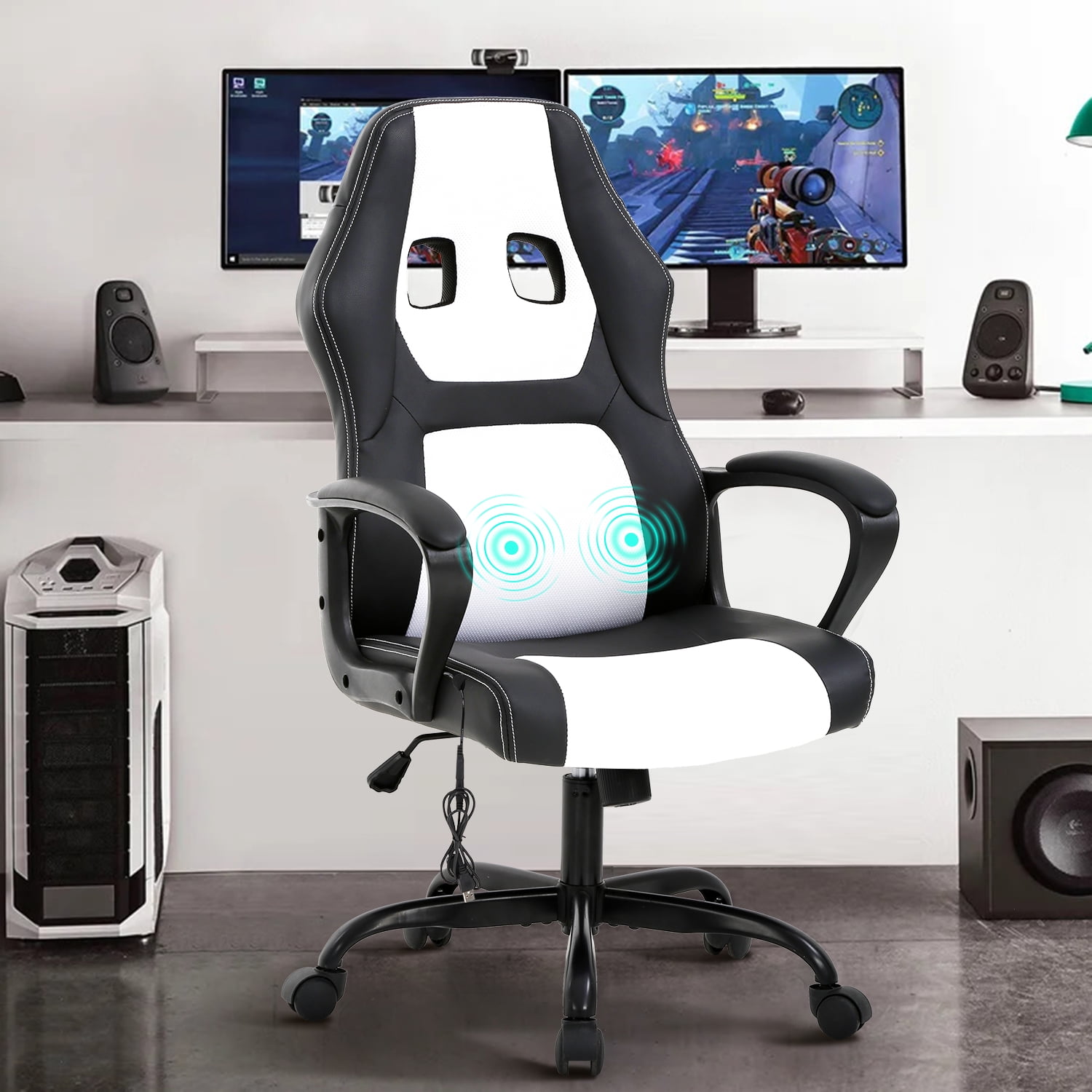 NiamVelo PC Gaming Chair Massage Office Chair Adjustable Computer Chair ...