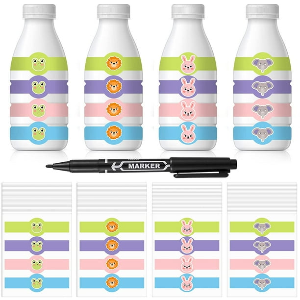 100 Sheets Kids Name Labels Waterproof Daycare Baby Bottle Labels ...