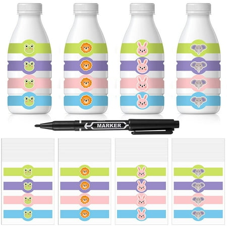 100 Sheets Kids Name Labels Waterproof Daycare Baby Bottle Labels ...