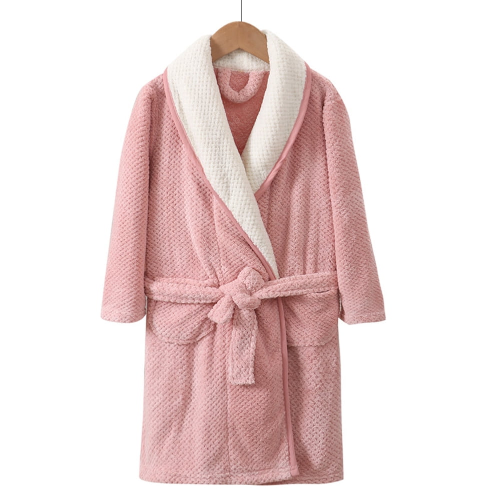 Click here for Lymayter 4-16y+ Baby Girls Robe Bathrobe Flannel L... prices