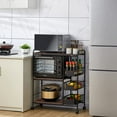 KnightCraft Steel Top Microwave Cart with 3 Shelves, 3 Drawers, and ...