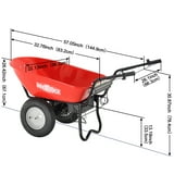 RedRock Wheelbarrow Utility Cart Electric Powered 24V DC 180W AGM ...
