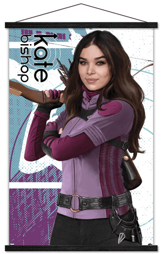 Marvel Hawkeye - Kate Bishop Wall Poster with Wooden Magnetic Frame, 22 ...