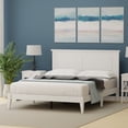 Cottage Style Solid Wood Platform Bed in Queen - Gloss White - Walmart.com
