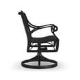Homestyles Sanibel Aluminum Outdoor Swivel Rocking Chair in Black ...
