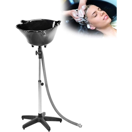 Salon Deep Shampoo Basin Sink, Portable & Adjustable Height Hair Basin ...
