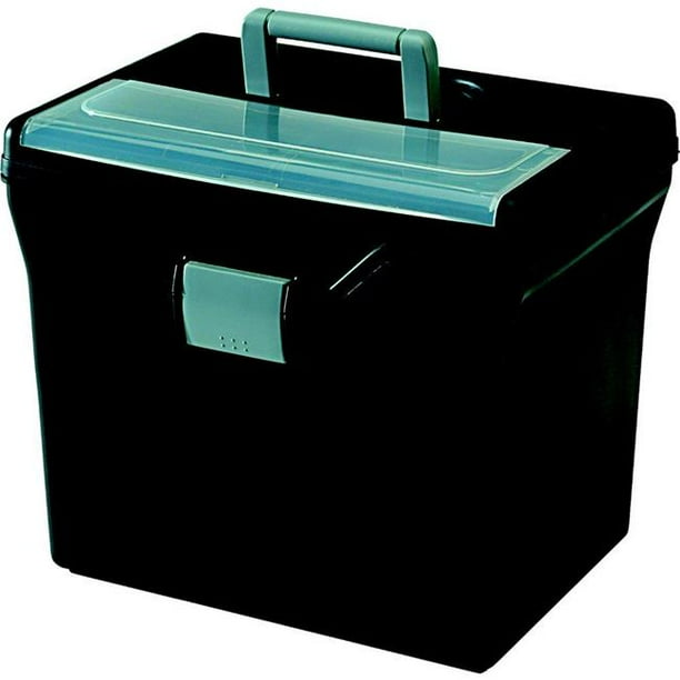 Iris Portable File Box With Organizer Lid, 11.62 x 13.38 x 10 In ...
