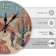 2D Flat Wall Clock Art Print, Silent Non Ticking Battery Operated ...