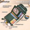 RFID anti-theft brush new three fold multi fold genuine leather cowhide ...