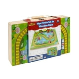 Homeware Wooden 16-Piece Train Set with Storage Case for Kids Age 3 ...