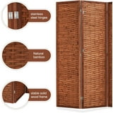 JOSTYLE 4-Panel Room Divider 6ft Tall Extra Wide Folding Privacy Screen ...