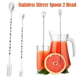 SHAPERME Stainless steel double-ended long-handled mixing spoon, spoon ...