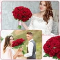 Armscye 80 Artificial Silk Roses Bulk - Realistic Velvet Burgundy/Red ...