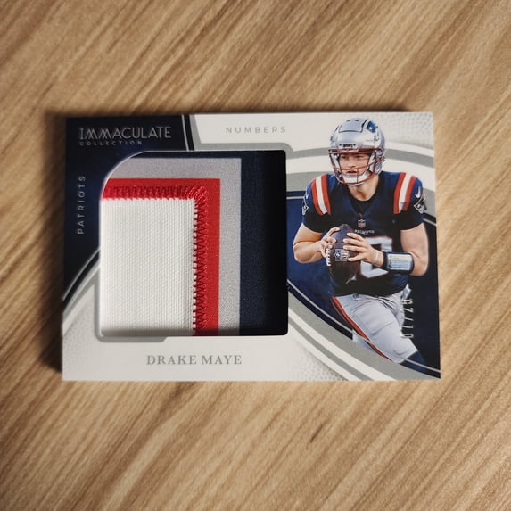 2025 Panini Immaculate Numbers Drake Maye 4 Color Patch 7/25 Wow ...